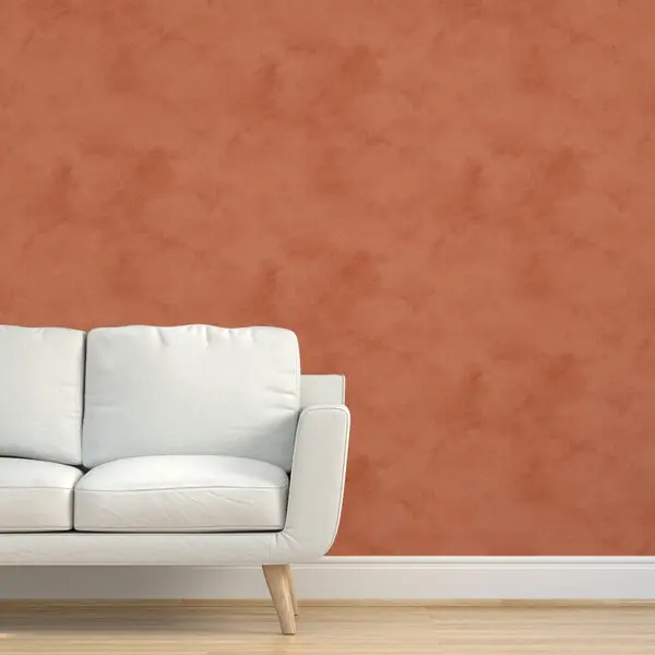 Spoonflower New Boho Abstract Watercolor Copper 100% Natural Sisal Grasscloth Wallcovering