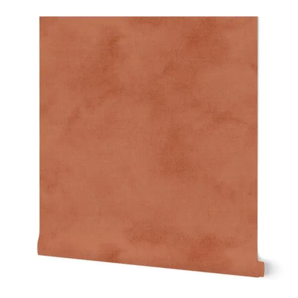 Spoonflower New Boho Abstract Watercolor Copper 100% Natural Sisal Grasscloth Wallcovering