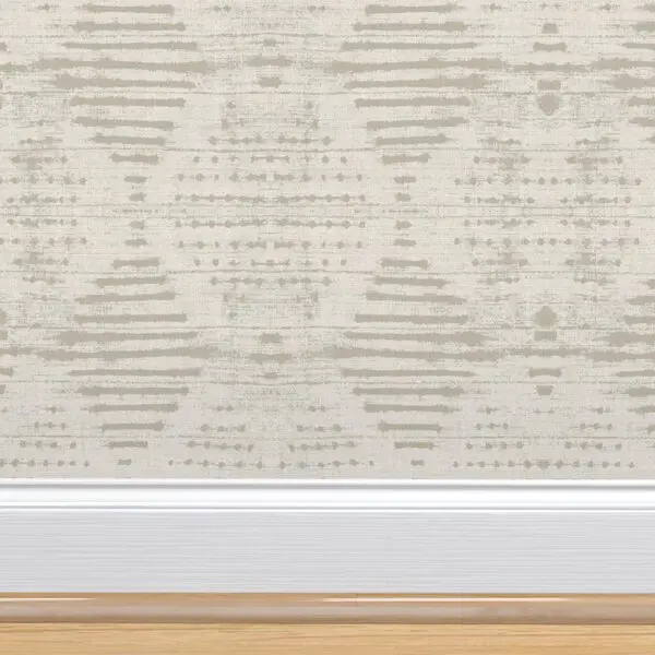 Spoonflower Kufi Square Parchment 100% Natural Sisal Grasscloth Wallcovering - Beige,gray