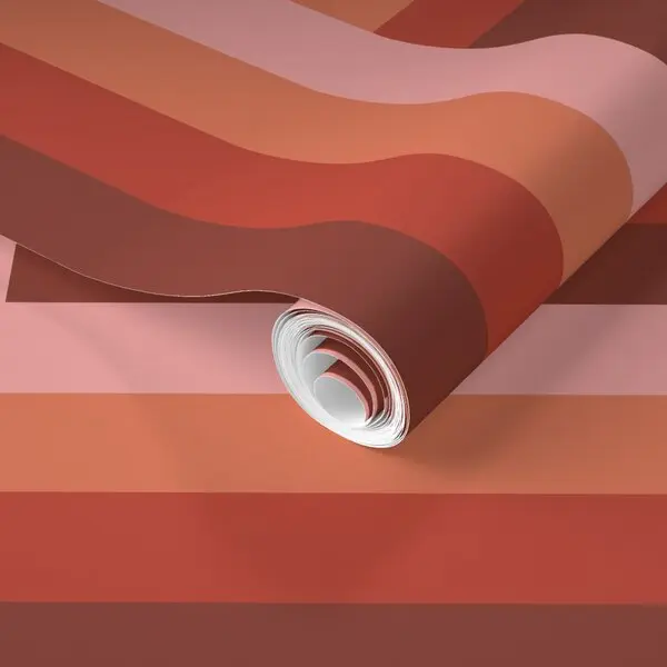 Spoonflower Retro Lattice Mauve Vintage 60s 70s 80s Mid Custom Pre-pasted Wallpaper - Pink,red,brown