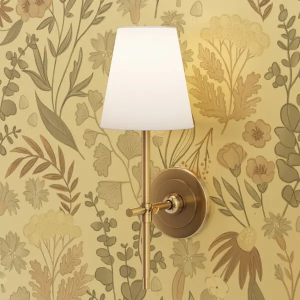 Spoonflower Neutral Eucalyptus Wildflowers Floral Wallpaper Wallpaper