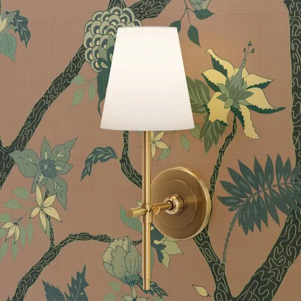 Spoonflower Floral Branch Landscape Lavender Peony Chinoiserie Wallpaper