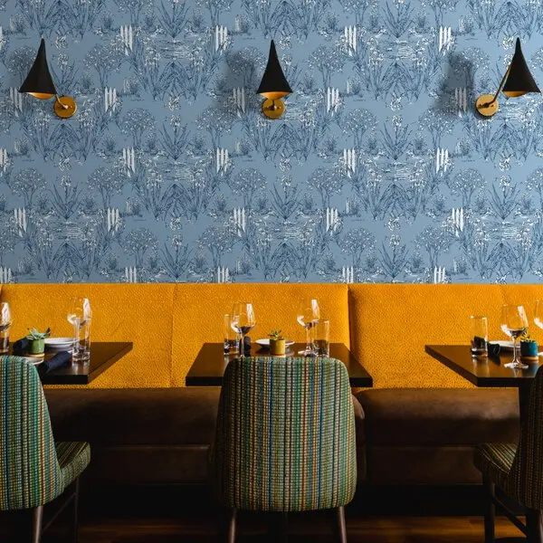 Spoonflower Toile Iris Pond Pattern Cottage Blue White Flowers Traditional Wallpaper - Blue,white,navy