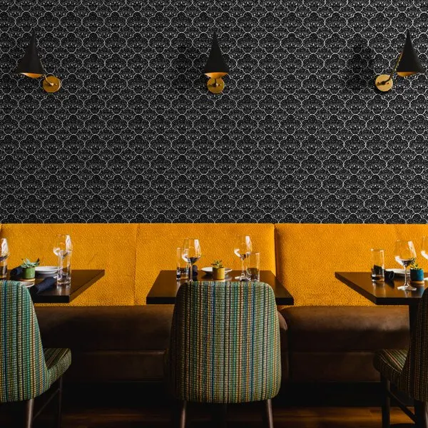 Spoonflower Art Deco Black White Vintage Elegant Lattice Traditional Wallpaper