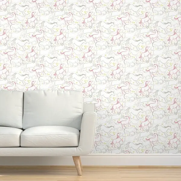 Spoonflower Horse Pony Equestrian Ponies Horses Large Traditional Wallpaper