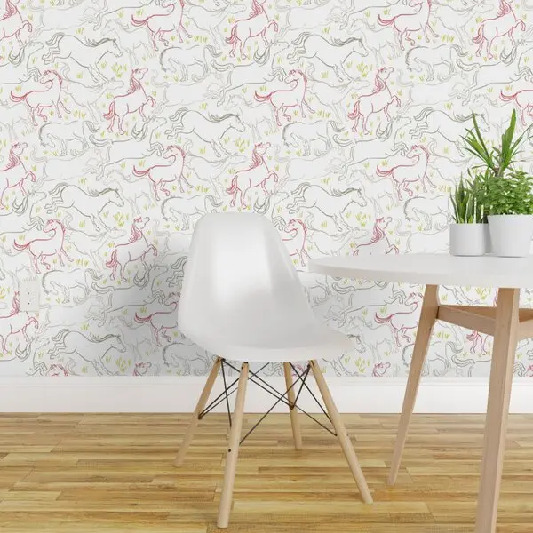 Spoonflower Horse Pony Equestrian Ponies Horses Large Traditional Wallpaper