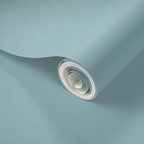 Spoonflower Blue Solid Aqua Light Traditional Wallpaper - Blue,green