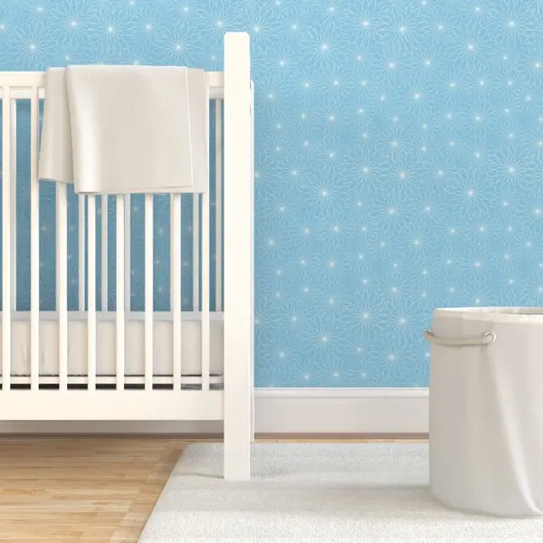 Spoonflower Floral Wedding Delicate Modern Spirograph Traditional Wallpaper