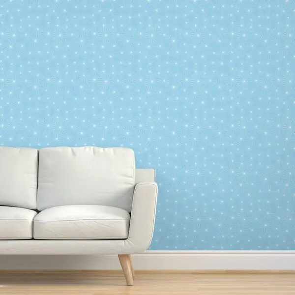 Spoonflower Floral Wedding Delicate Modern Spirograph Traditional Wallpaper