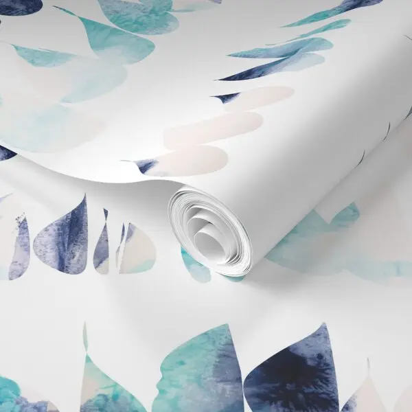 Spoonflower Paint Blobs Daubs Drops Brush Stroke Powder Room Traditional Wallpaper