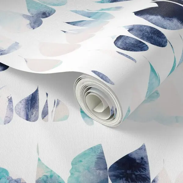 Spoonflower Paint Blobs Daubs Drops Brush Stroke Powder Room Traditional Wallpaper