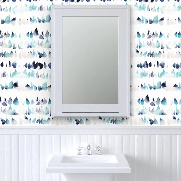 Spoonflower Paint Blobs Daubs Drops Brush Stroke Powder Room Traditional Wallpaper