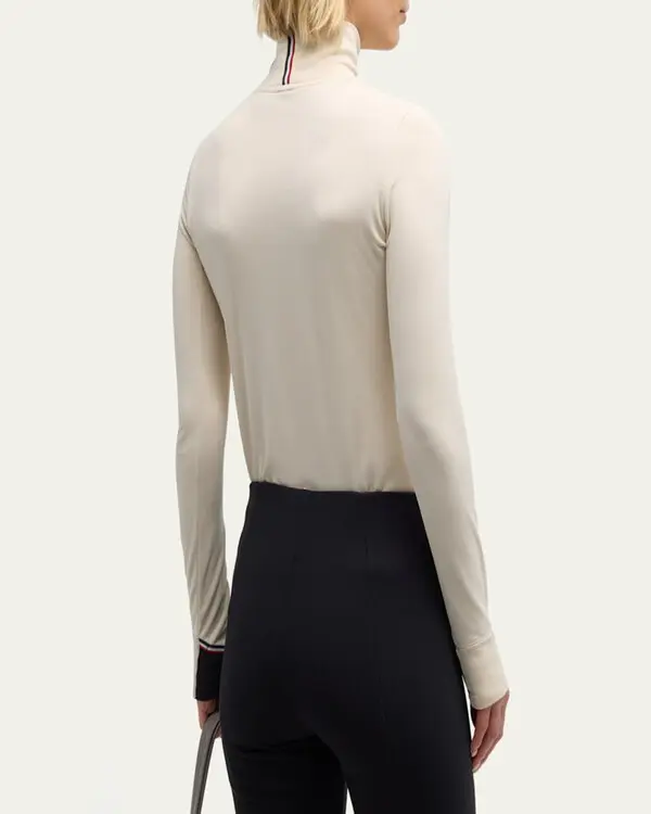 Moncler Polartec Jersey Turtleneck Base Layer - Cream