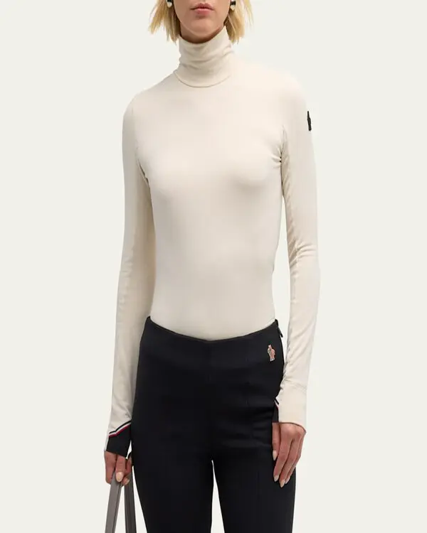 Moncler Polartec Jersey Turtleneck Base Layer - Cream