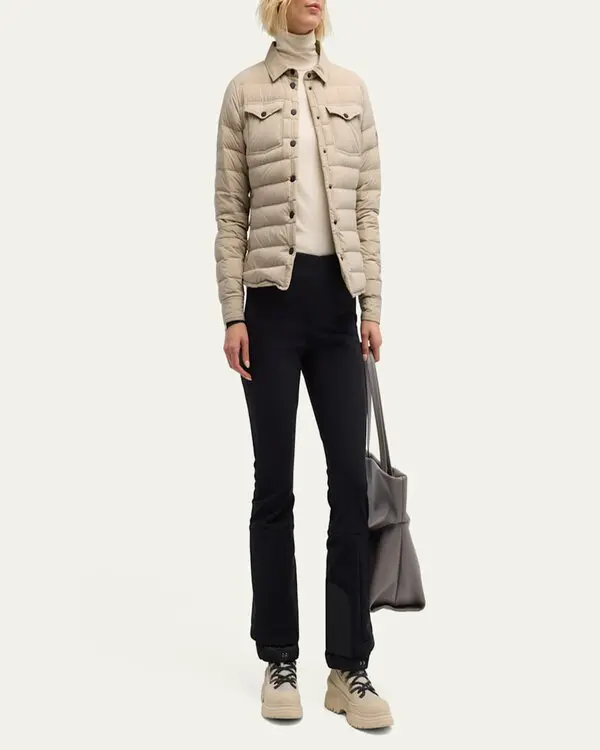 Moncler Polartec Jersey Turtleneck Base Layer - Cream