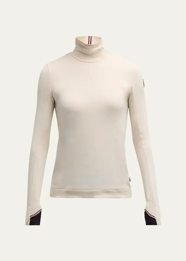 Moncler Polartec Jersey Turtleneck Base Layer - Cream