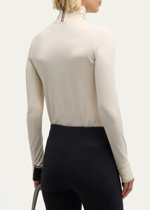 Moncler Polartec Jersey Turtleneck Base Layer - Cream