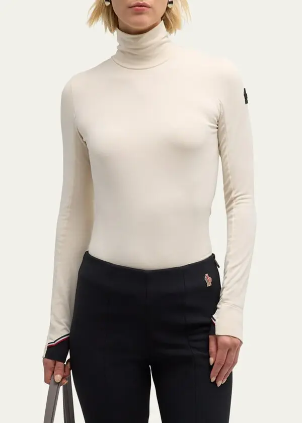 Moncler Polartec Jersey Turtleneck Base Layer - Cream