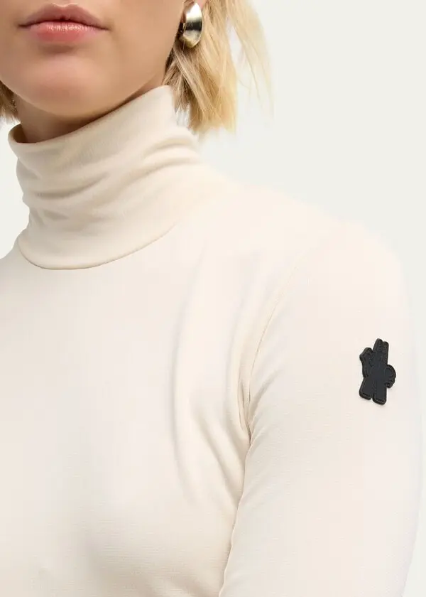 Moncler Polartec Jersey Turtleneck Base Layer - Cream