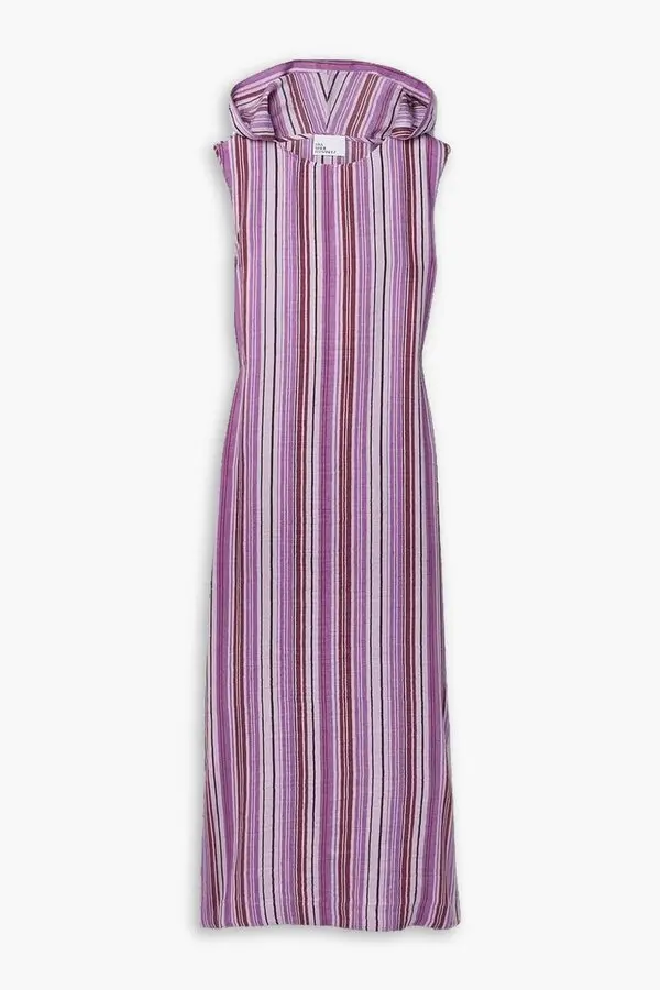 Lisa Marie Fernandez Column Hooded Maxi Dress - Pink