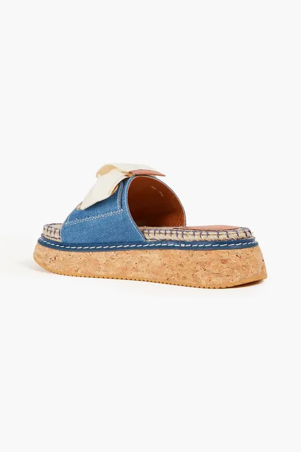 Zimmermann Canvas And Denim Espadrille Slides