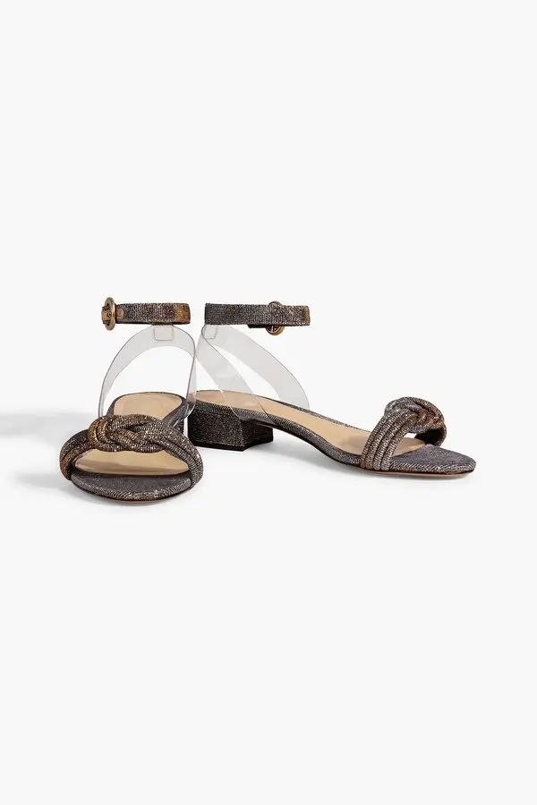ALEXANDRE BIRMAN Vicky Knotted Lamé Sandals