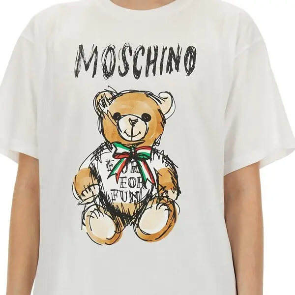 Moschino Couture Teddy Bear Cotton T Shirt