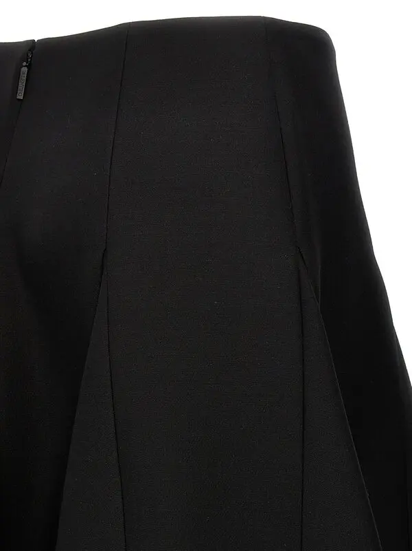 Valentino Garavani Solid Crepe Couture Skirt In Black - 35