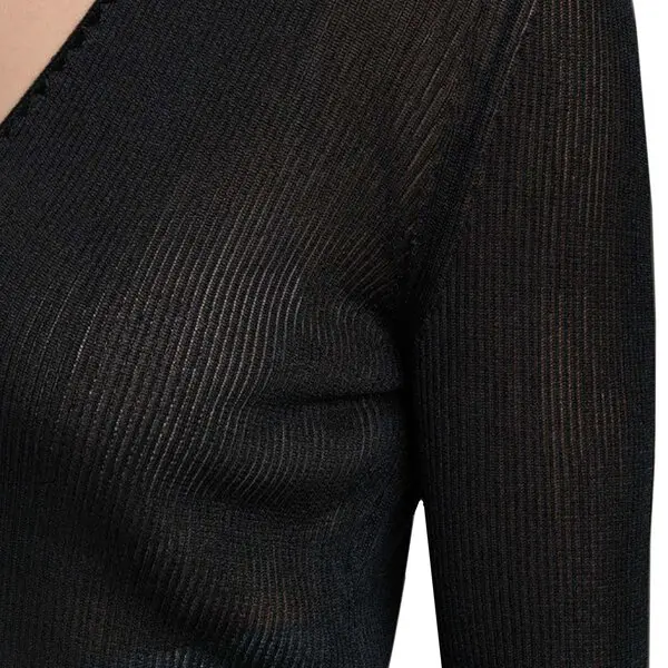 TOM FORD Sheer Fine Ribbed Top