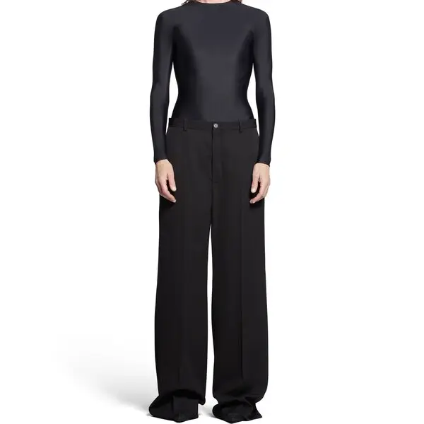 Balenciaga Wool Flared Pants - Black