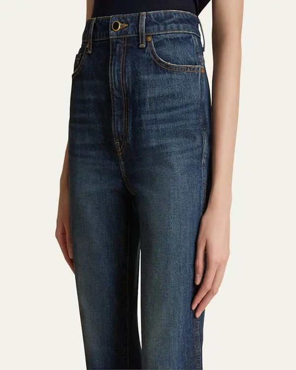 Khaite Danielle Straight Leg Jeans