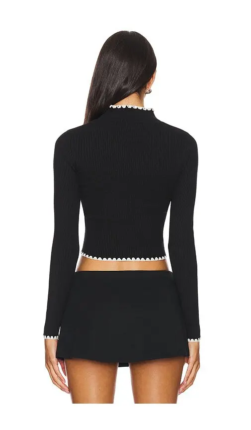 Heartloom Vika Ribbed Mock Neck Long Sleeve Top