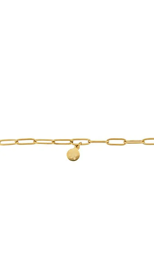 PETIT MOMENTS Paperclip Initial Necklace - Gold