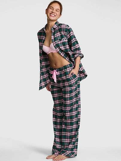 Pink Favorite Flannel Long Pajama Set