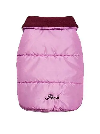 Pink Pup Puffer Jacket - Purple