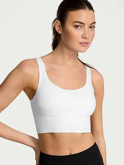 Victoria's Secret Vsx Elevate™ Seamless-comfort Sports Bra - White,ivory
