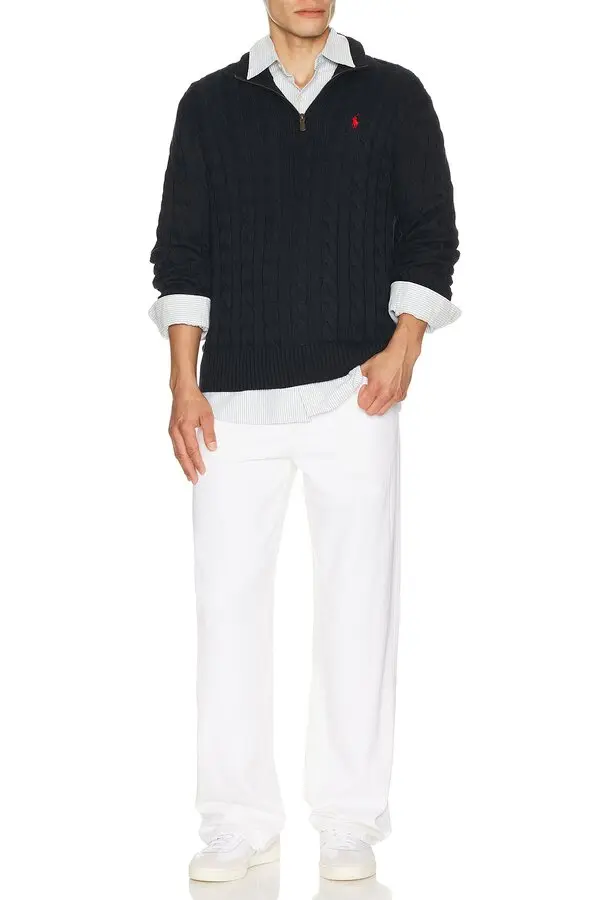 Polo Ralph Lauren Long Sleeve Cable Knit 1/2 Zip Sweater