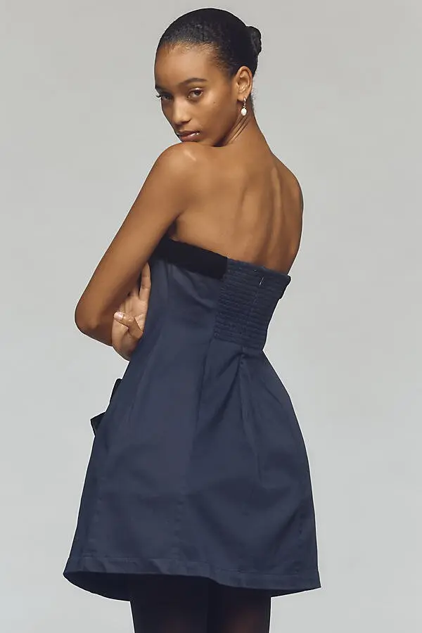 open lace back dress Satin Off-Shoulder Draped Mini Dress in Ivory - 8 main image 0
