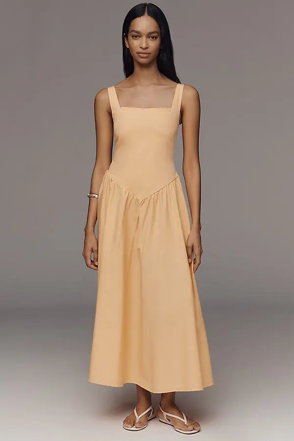 Peixoto Harlow Drop-waist Midi Dress - Light Orange