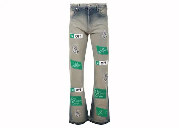 Off-White Diag Logo Relaxed Slim Jeans