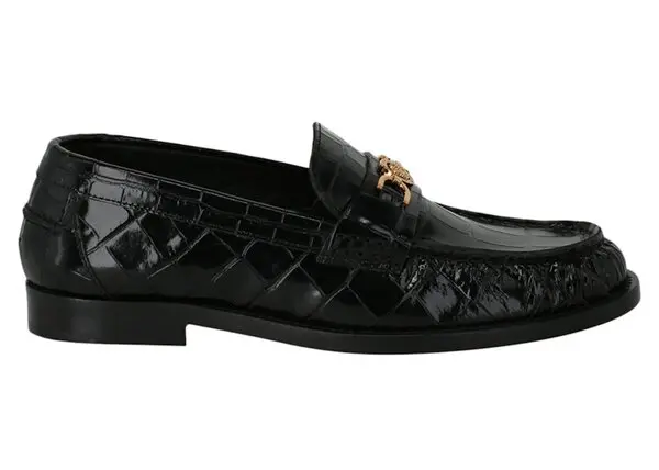 Versace Medusa '95 Croc-effect Loafers - Black
