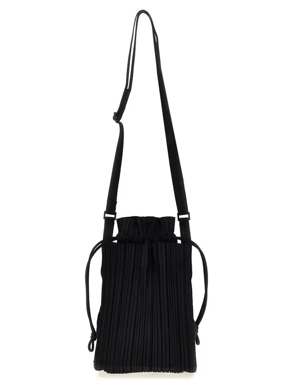 PLEATS PLEASE ISSEY MIYAKE スクエアシルエットバッグ Issey Miyake Square Pleats' Crossbody Bag In Black - 21% Off