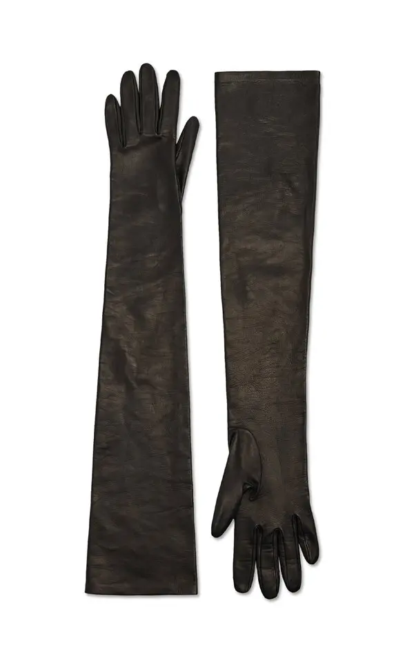 THE ROW Simon Leather Gloves - Brown