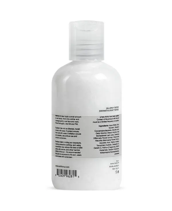 Anthony Glycolic Facial Cleanser 3.4 Oz