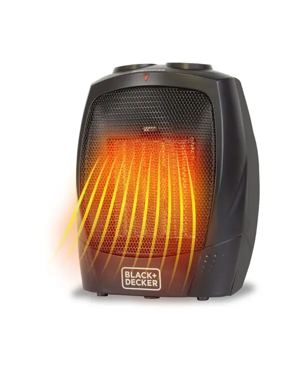 BLACK + DECKER Personal Ceramic Space Heater For Desk Or Home Office - Black