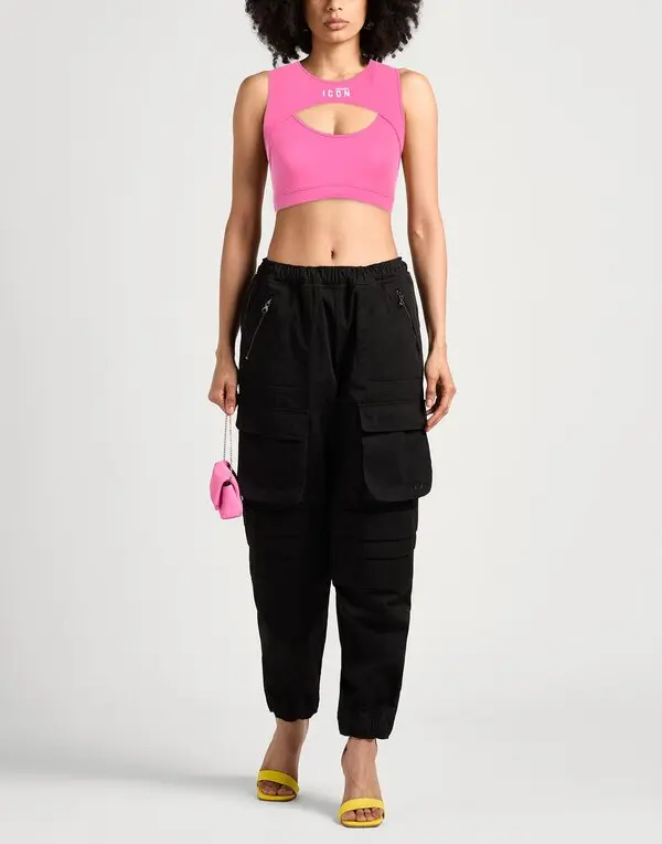Dsquared2 Sleeveless Crewneck Top With Cut Out Detail
