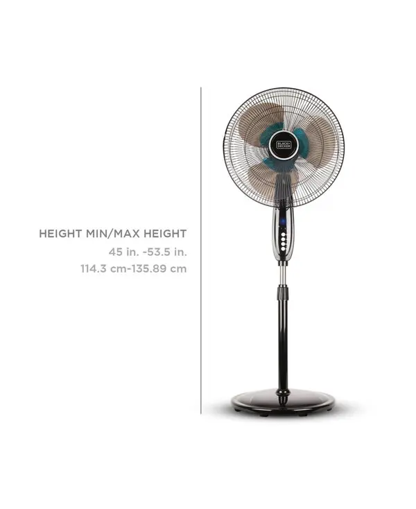 BLACK + DECKER 16 In. Dual Blade Stand Fan