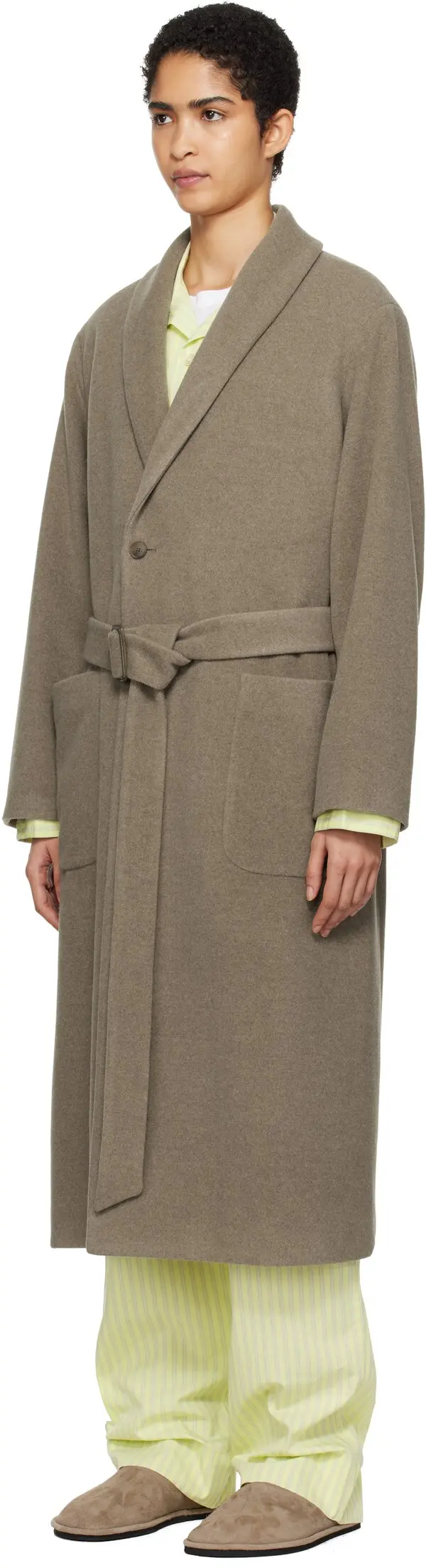 Tekla Auralee Edition Robe Coat In Soil - 65% Off | Editorialist