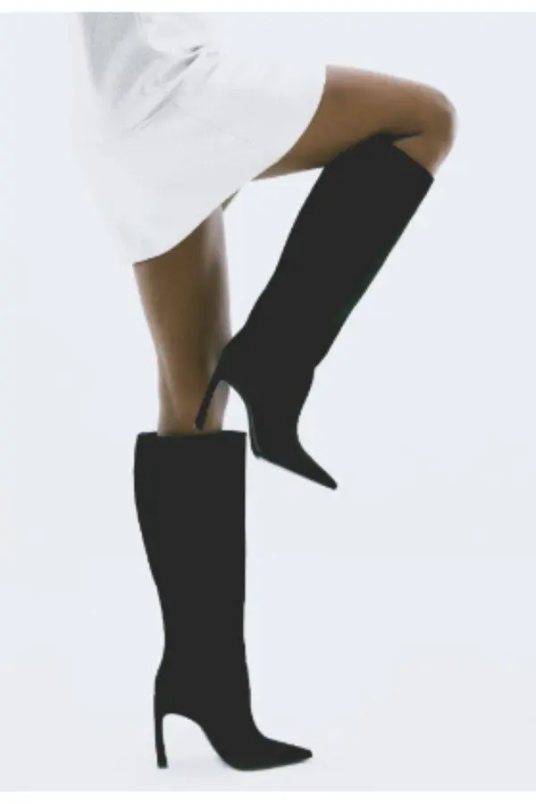 Schutz Cate Curve Knee-High Boots In Black 60% Off Editorialist
