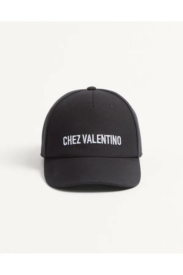 Valentino Garavani Chez Embroidered Baseball Cap - Black